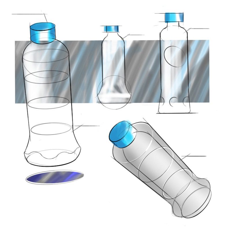 bottle design sketches