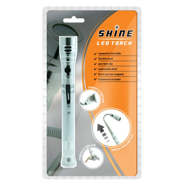Packaging design LED torch